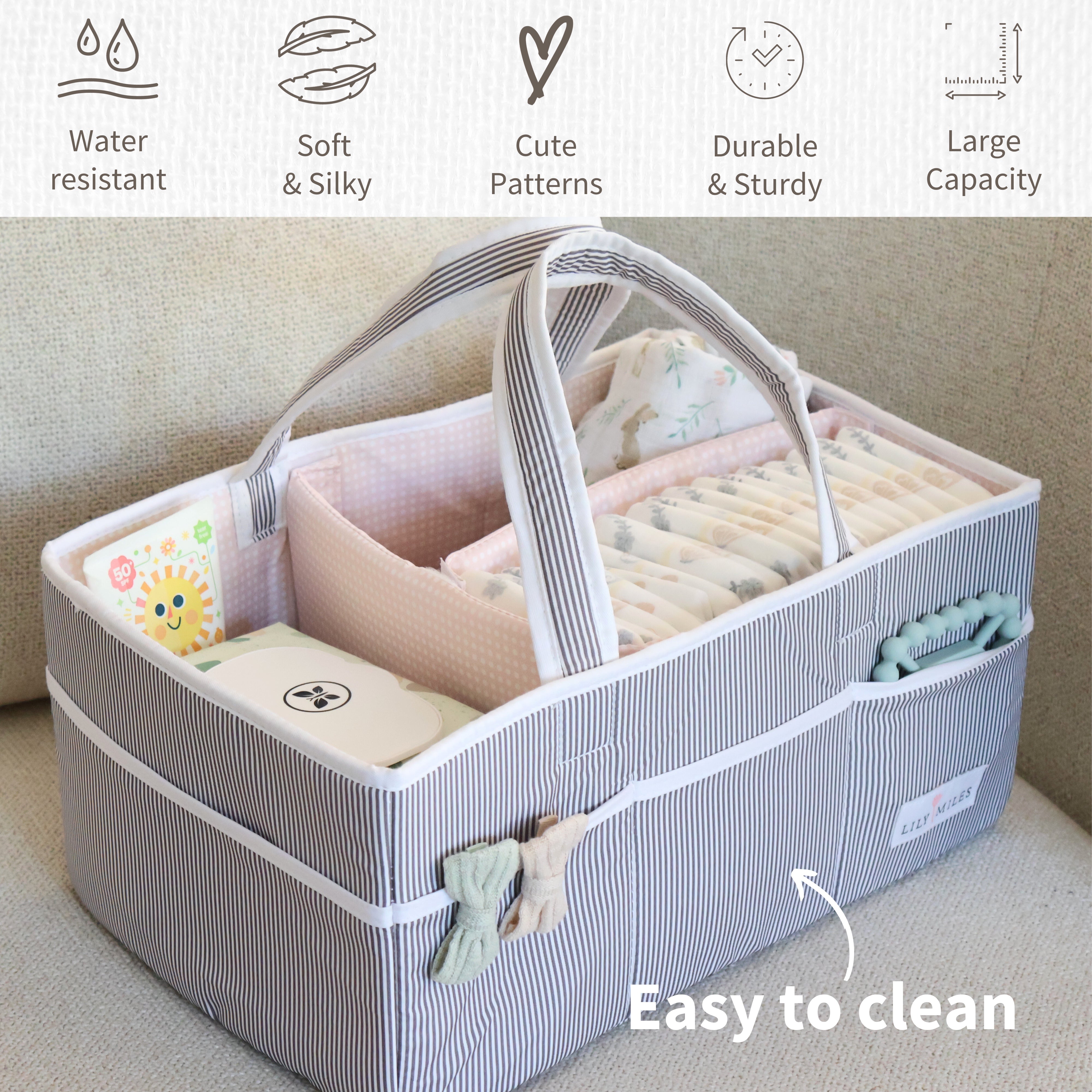 Blush Pink Baby Diaper Caddy – Lily Miles Store
