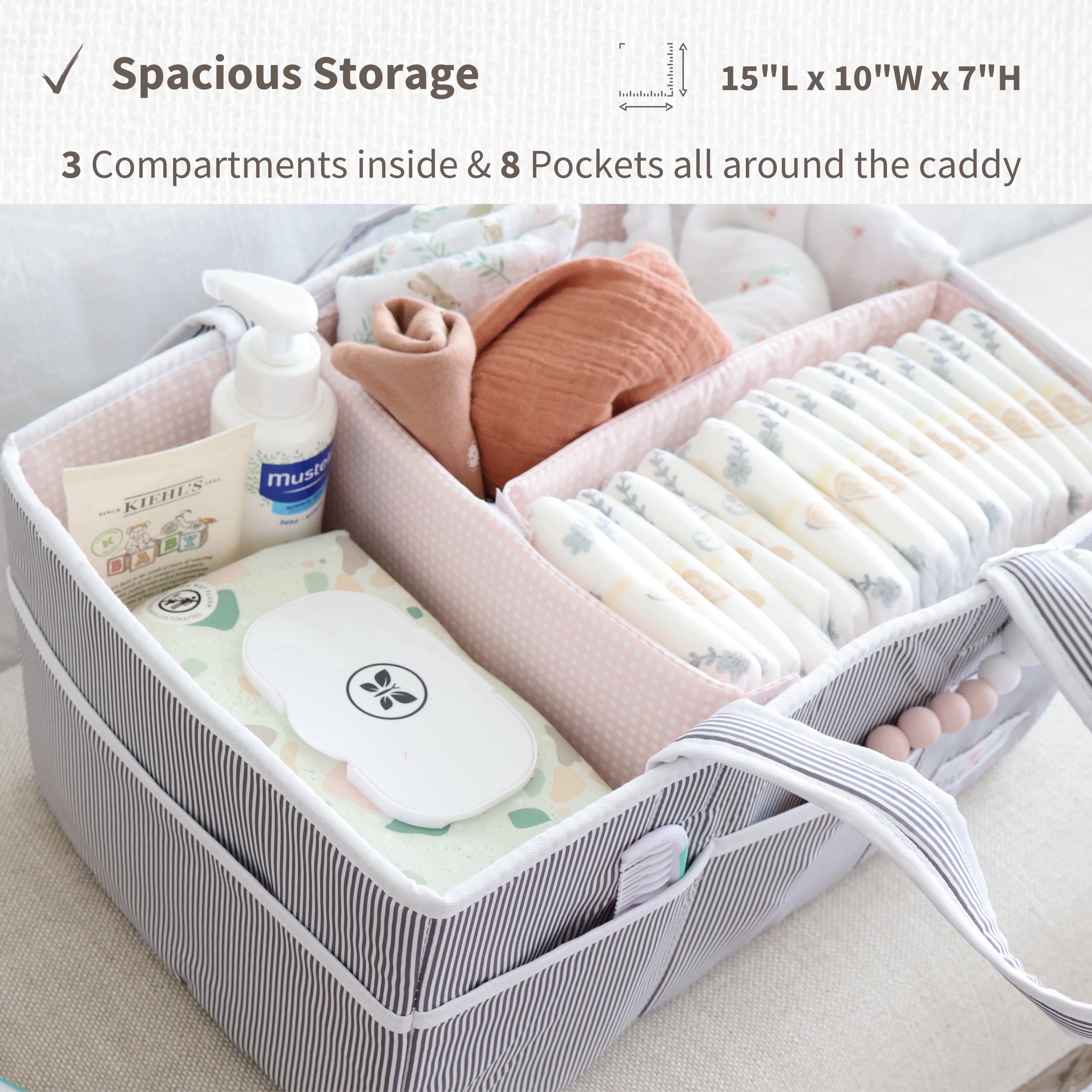 Blush Pink Baby Diaper Caddy – Lily Miles Store